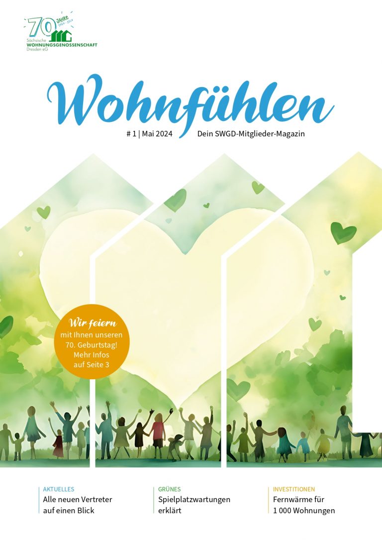 WOHNFÜHLEN: Die neue SWGD-Mieterzeitung ist da - Goodnews